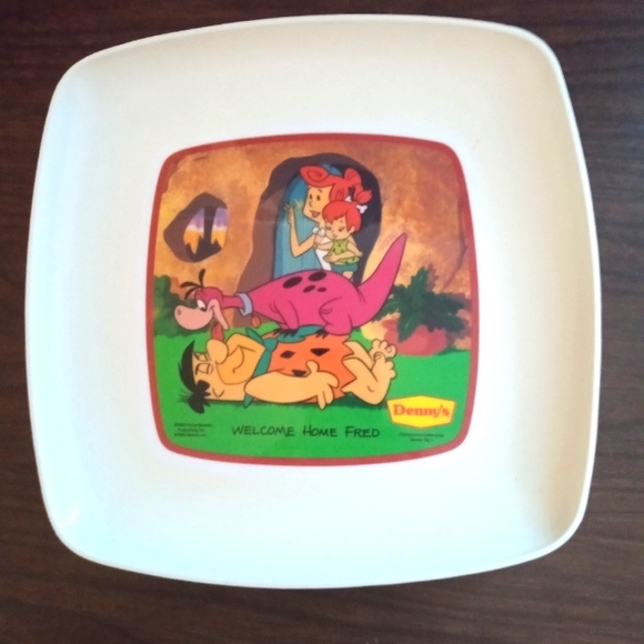Denny's Flinstone Plate | Dining | Vintage Dennys Flinstone Plate ...